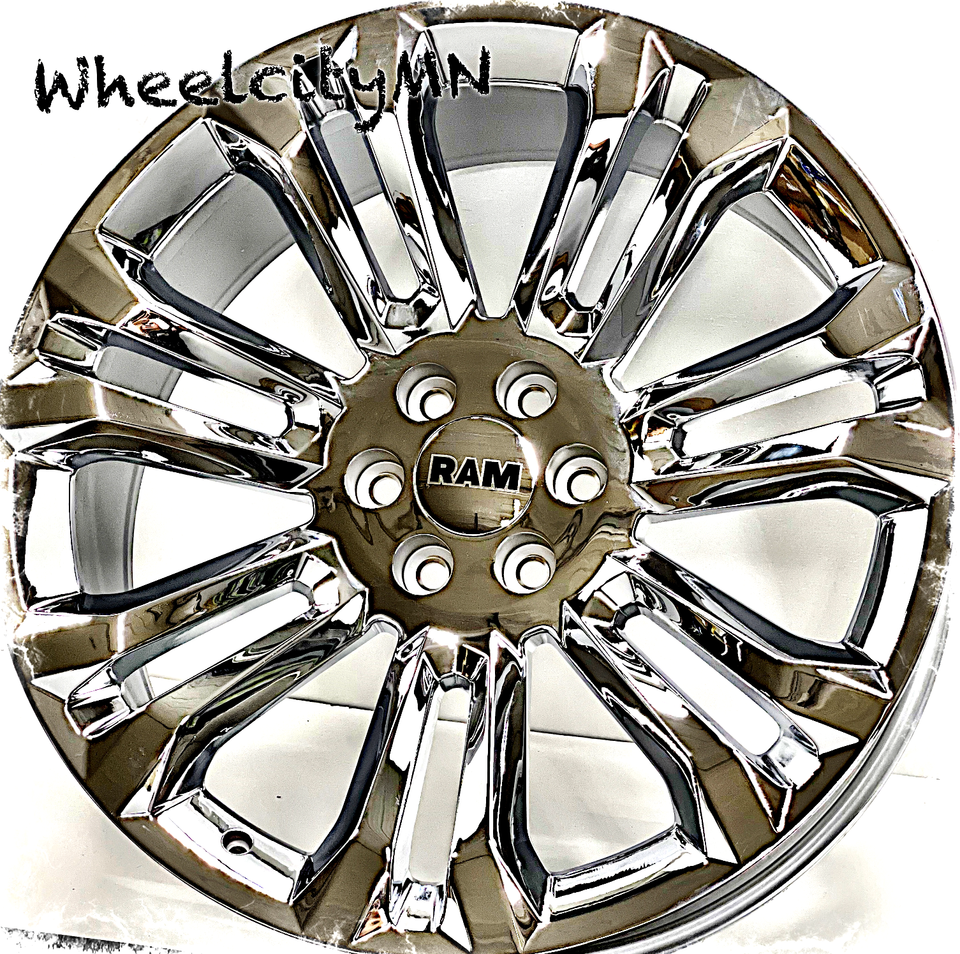 22 inch chrome OE replica 5666 wheels fits 2019 2025 RAM 1500 Limited ...