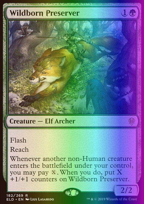MTG Magic the Gathering Wildborn Preserver (182/533) Throne of Eldraine ...