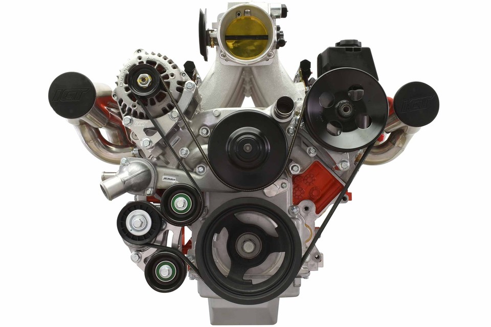 ICT Billet LS Truck Turbo Alternator Relocation Bracket for LS3 LS1 ...