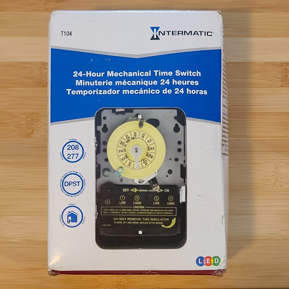 Intermatic T104 Electromechanical Timer Switch - Proven Durability, 40A ...