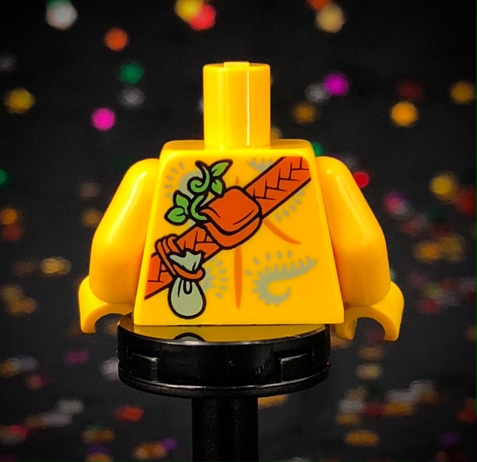 NEW LEGO Yellow Muscles Feather Tattoo Minifigure Torso Decorated Print ...