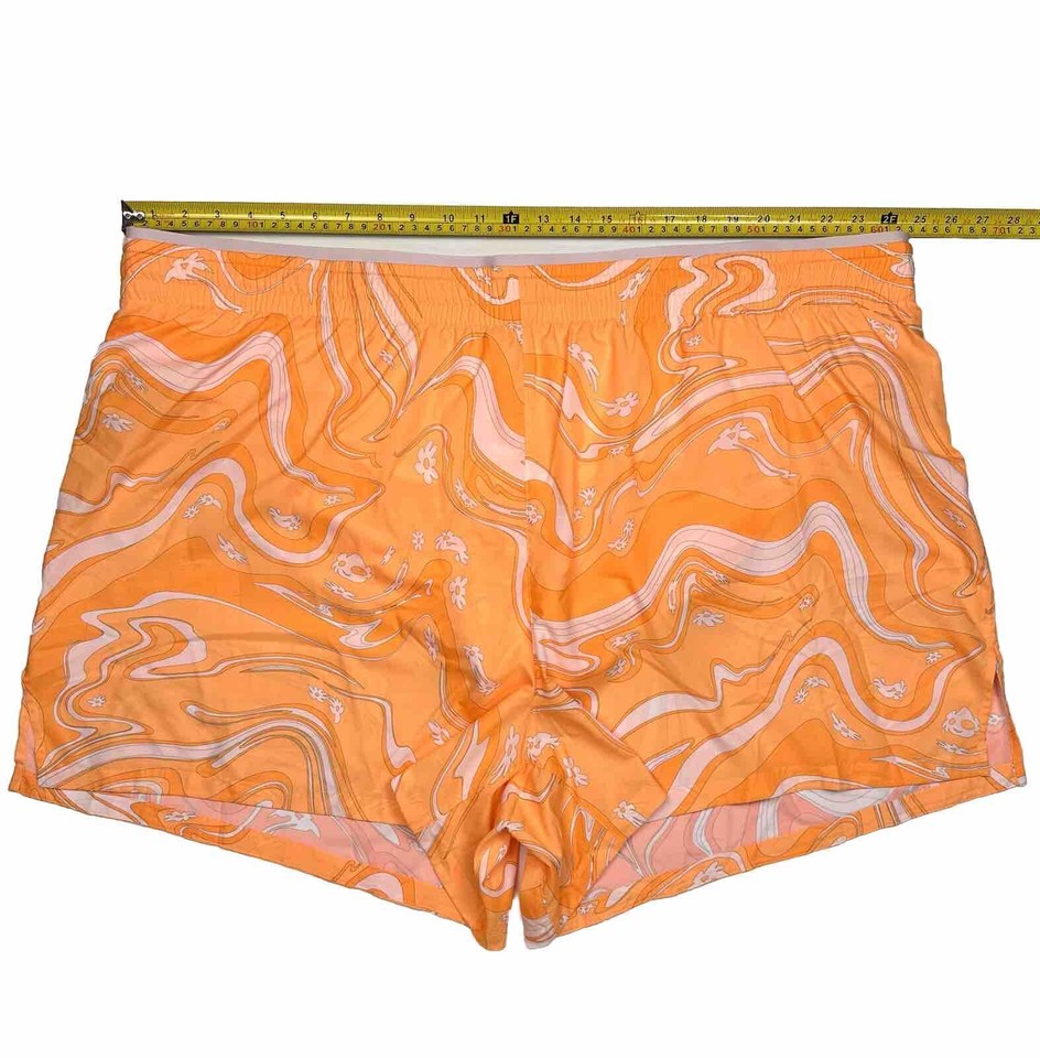 Fabletics Run Shorts Women 4X Breathe Mid-Rise Orange | eBay