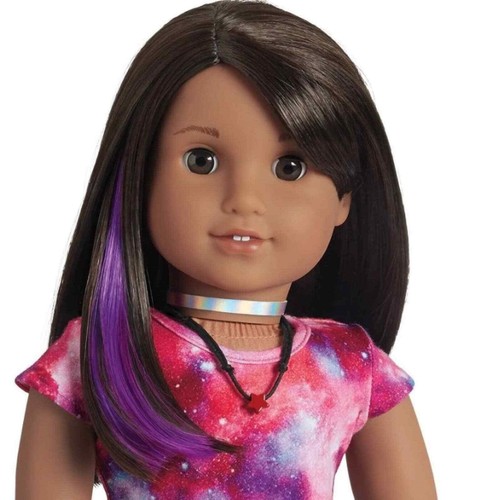 NEW American Girl LUCIANA DOLL MEET NECKLACE Red Star Black Slide Knot ...