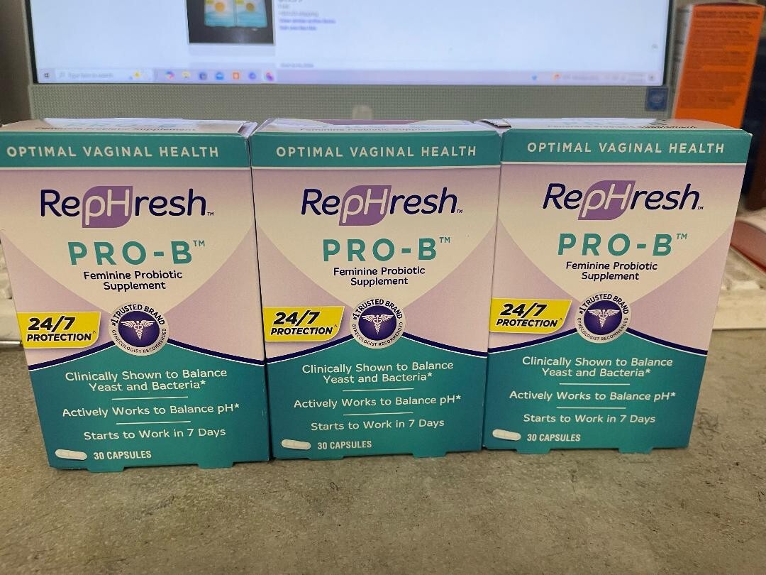 3 Pack - Rephresh Pro B Probiotic Feminine Supplement 30 Capsules - 1 ...
