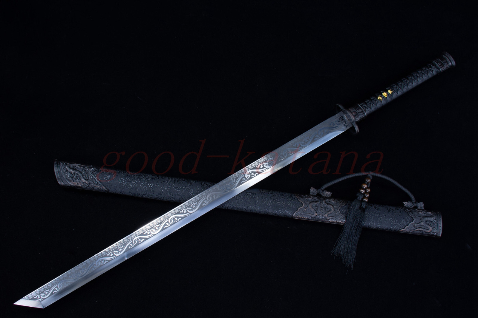 43 Inch Chinese Sword Handmade High Manganese Steel Swords Sharp Battle ...