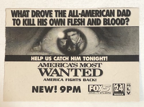 America’s Most Wanted Fox Tv Guide Vintage Print Ad John Walsh Tpa12 | eBay