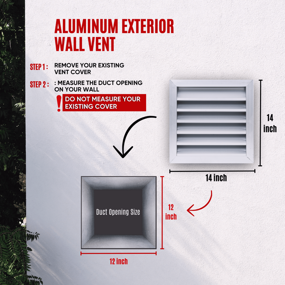 Aluminum Exterior Wall Vent for Crawlspace, Outdoor, Doors Rust Proof ...
