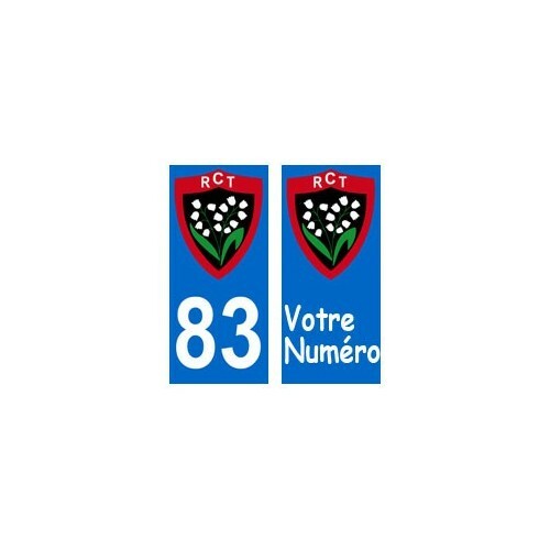 83 RCT toulon rugby autocollant plaque sticker - Angles : droits | eBay