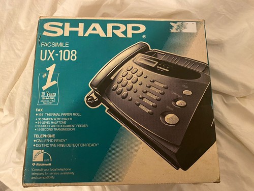 Sharp IOB UX-108 Facsimile & Telephone W/ Original Box & Manual (SEE ...