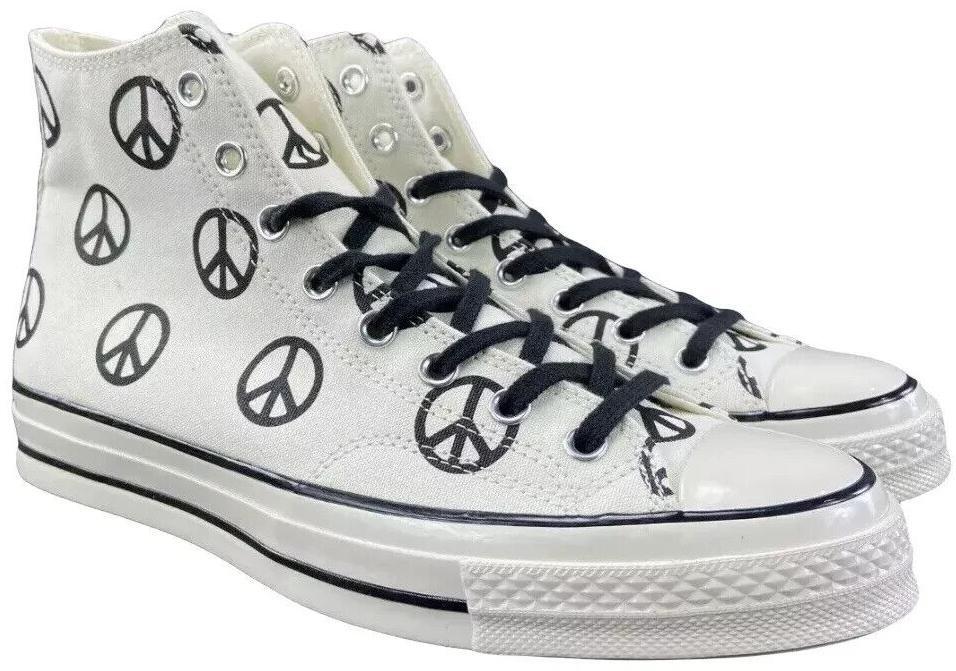 Size 11 - Converse Chuck 70 High Unleash Peace - Egret Black for sale ...