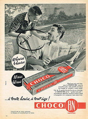 PUBLICITE ADVERTISING 1961 BN gouter choco | eBay