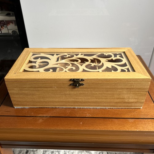 Large Wooden Box with Beautiful Design for Jewelry Storage and ...