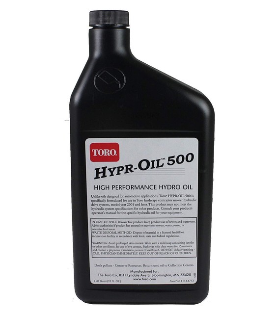 Toro 2pk Hypr-oil 500 114-4713 Hydro Oil 1 Quart Zero Turn Lawn Mowers ...
