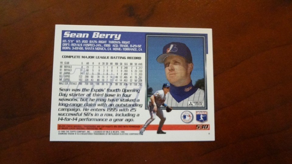1995 TOPPS #530 SEAN BERRY BASEBALL CARD | eBay
