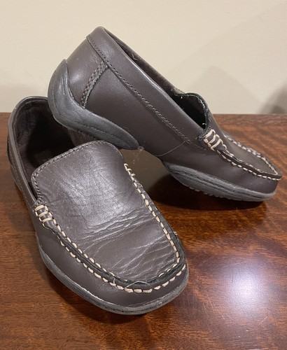Kenneth Cole Reaction boys driving loafer shoes size 12 brown leather ...
