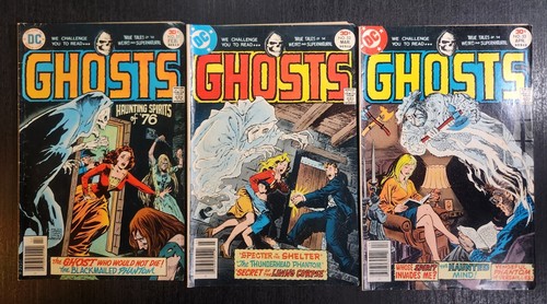 GHOSTS DC COMICS #51, 52, 53 LOT RUN OF 3 BRONZE AGE HORROR 1977 VG/FN ...