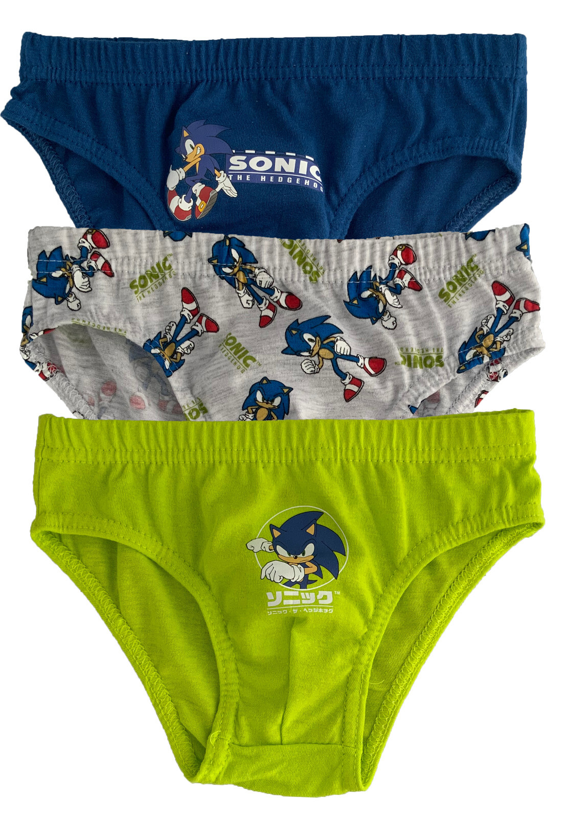 BOYS SONIC BRIEFS PANTS UNDERWEAR SONIC THE HEDGEHOG COTTON PACK OF 3 ...