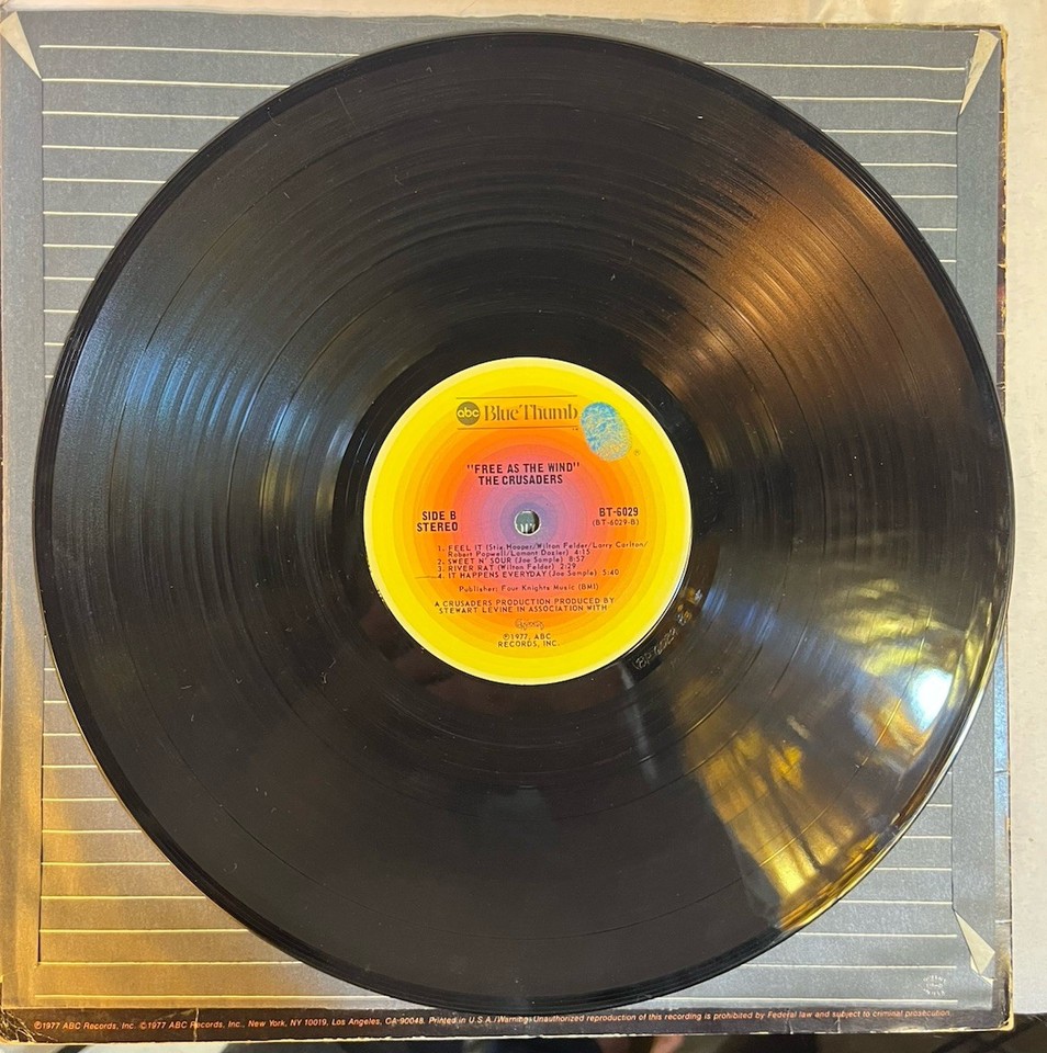 THE CRUSADERS FREE AS THE WIND LP 1977 ORIGINAL GREAT CONDITION! VG+ ...