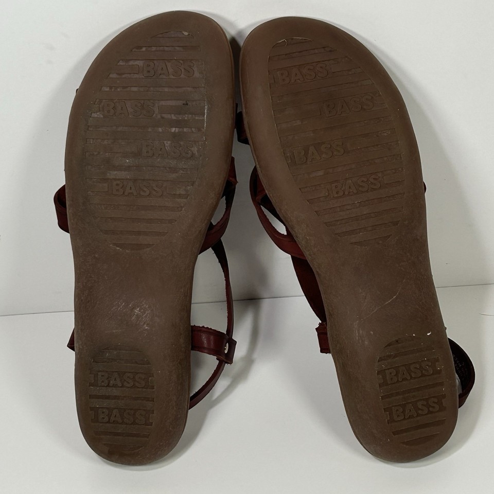 G.H. Bass Sunjuns Margie Leather Strappy Sandals Womens 7 M Reddish ...