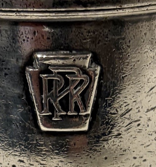 PRR Logo PENNSYLVANIA RAILROAD International Silver Co Soldered OPEN ...