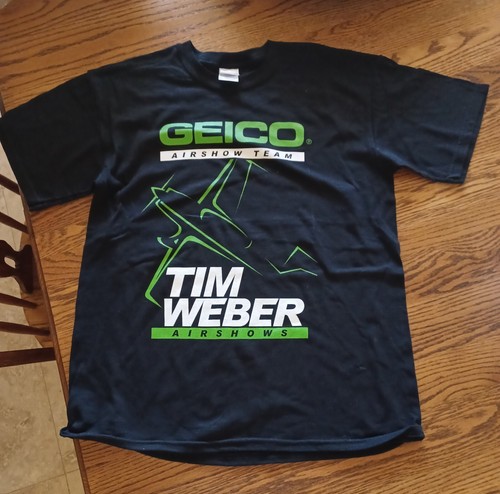 Geico Airshow Team Tim Weber Airshows T-Shirt Logo Size Med Tee- Unisex ...