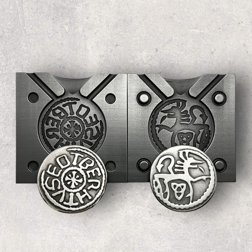 Anglo-Saxon “FANTASTIC ANIMAL” [700’S A.D.] - (2 Sided) Graphite Coin ...