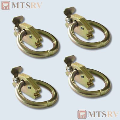 BROPHY ETR6 5,500 lb. Zinc O-Ring for E-Track System - 4-PACK - 2" Ring ...