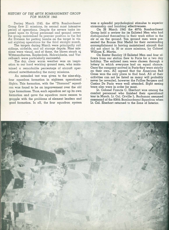 227 Page History 487th Bombardment Group 1943-1945 8th AAF Book on Data ...