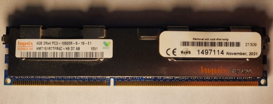 32GB (8X4GB) DDR3 ECC REGISTERED RAM MEMORY FOR SERVERS AND ...