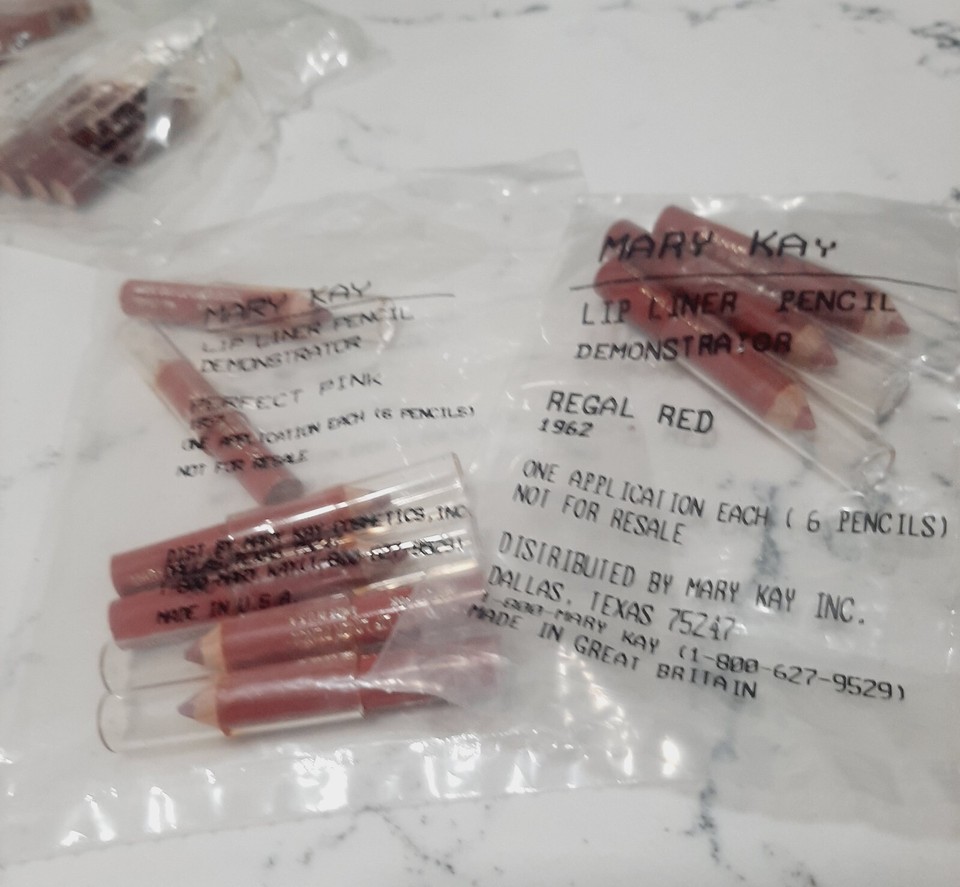 🌻 Mary Kay (Lot 41) Lip Liners Sample Demonstrator Berry Pink Red ...