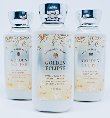 3 BATH & BODY WORKS GOLDEN ECLIPSE DAILY NOURISHING MOISTURE BODY ...