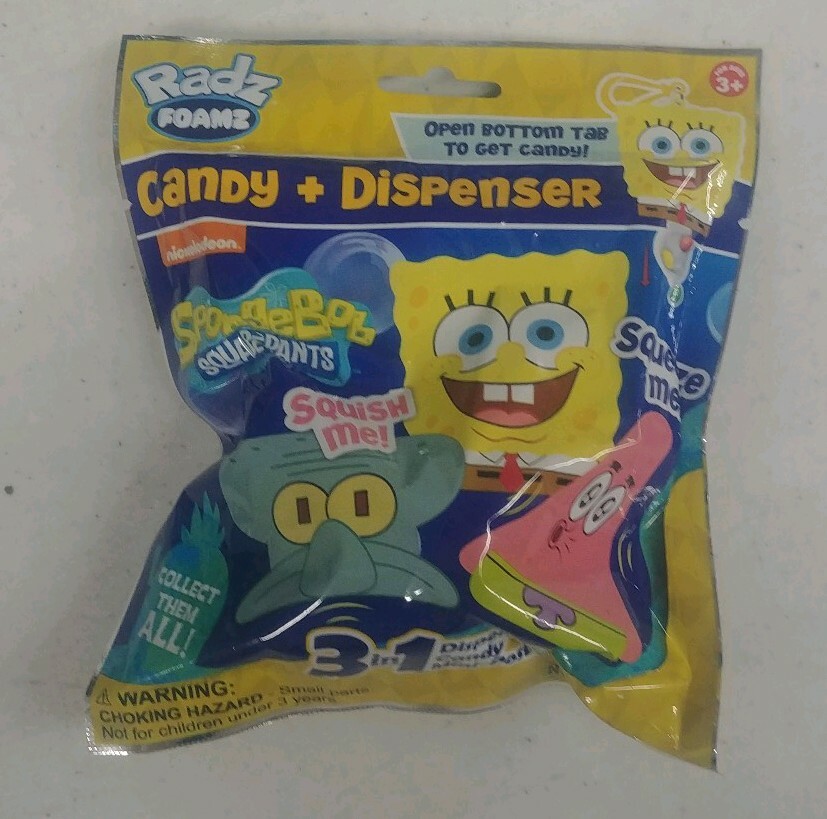 Sponge Bob SquarePants Radz Foamz. 3 in 1, candy, dispenser, poster ...