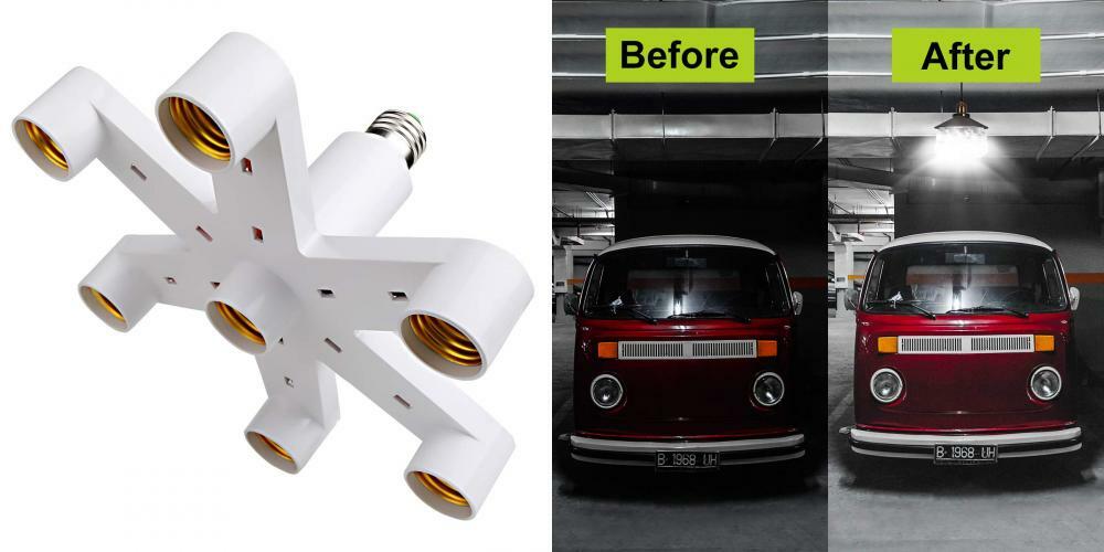 Toplimit 7 Light Socket Splitter,Multi Bulb Adapter, Fireproof Adapter ...