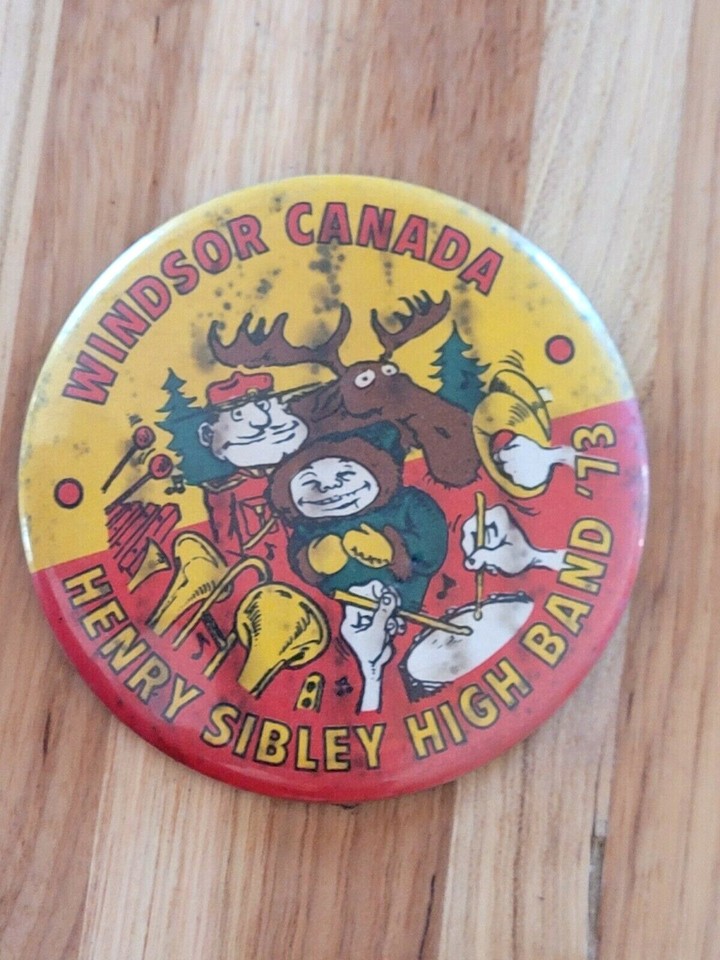 1973 Henry Sibley High School Band Pinback Button Mendota Heights ...
