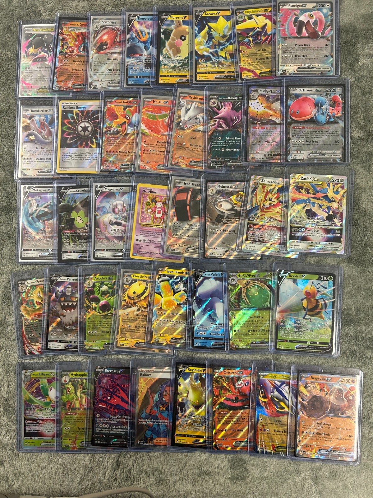 Lot Of 40 Random English EX, IR, V, etc. Pokemon Cards From Various ...
