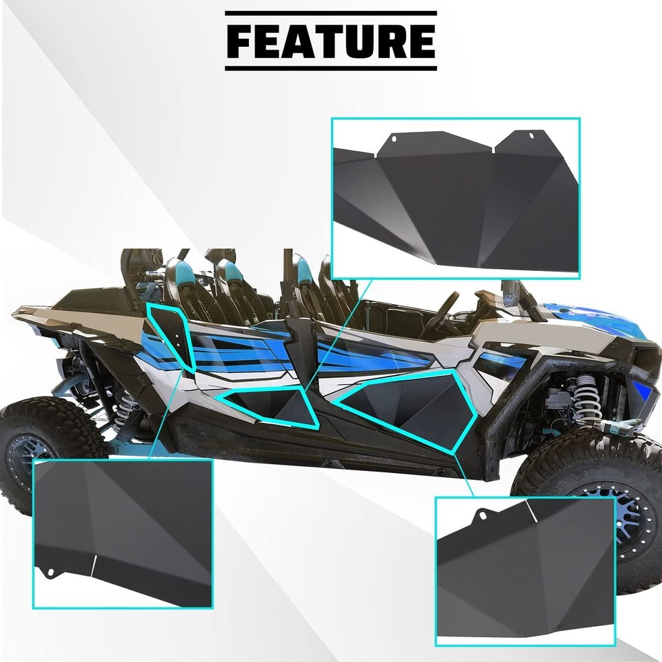 Lower Half Door Inserts Panels For 2014-2020 Polaris RZR XP1000 XP4 900 ...