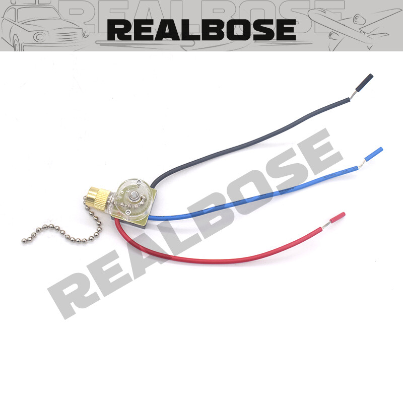 for Ceiling Fan Canopy Lamp 3 Wire 3 Way Pull Chain Light Switch ZE-110 ...