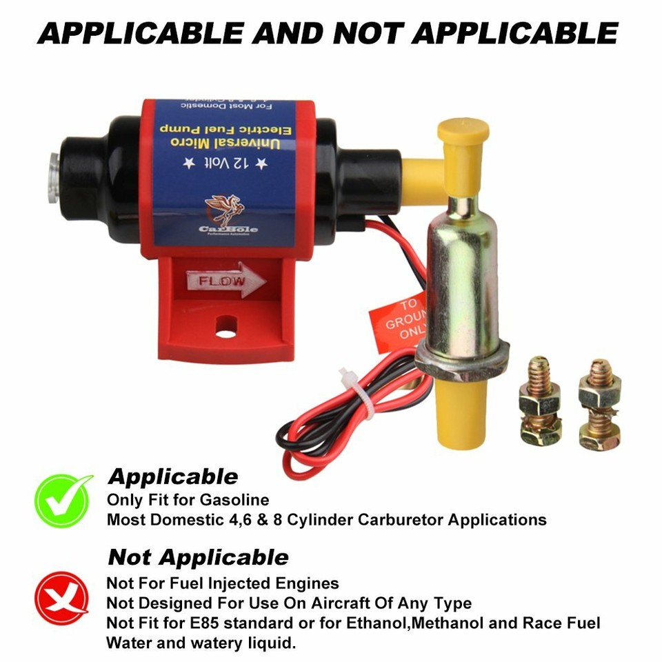 Universal 3/8 Micro Fuel Pump Electric Gas Diesel Inline Low Pressure 5 ...