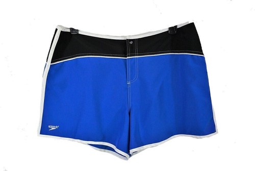 SPEEDO Blue/black women's swimming Shorts Sz 16 ~ No lining | eBay