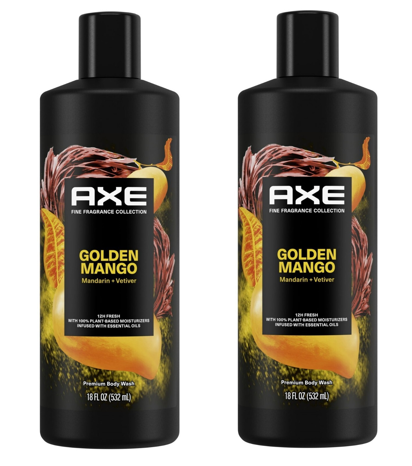2 Pack - Axe Fine Fragrance Collection en's Body Wash, Golden Mango ...
