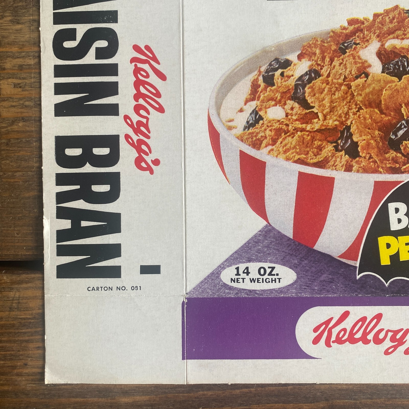 Rare Batman 1966 Periscope Kellogg's Raisin Bran Cereal Box RARE | eBay