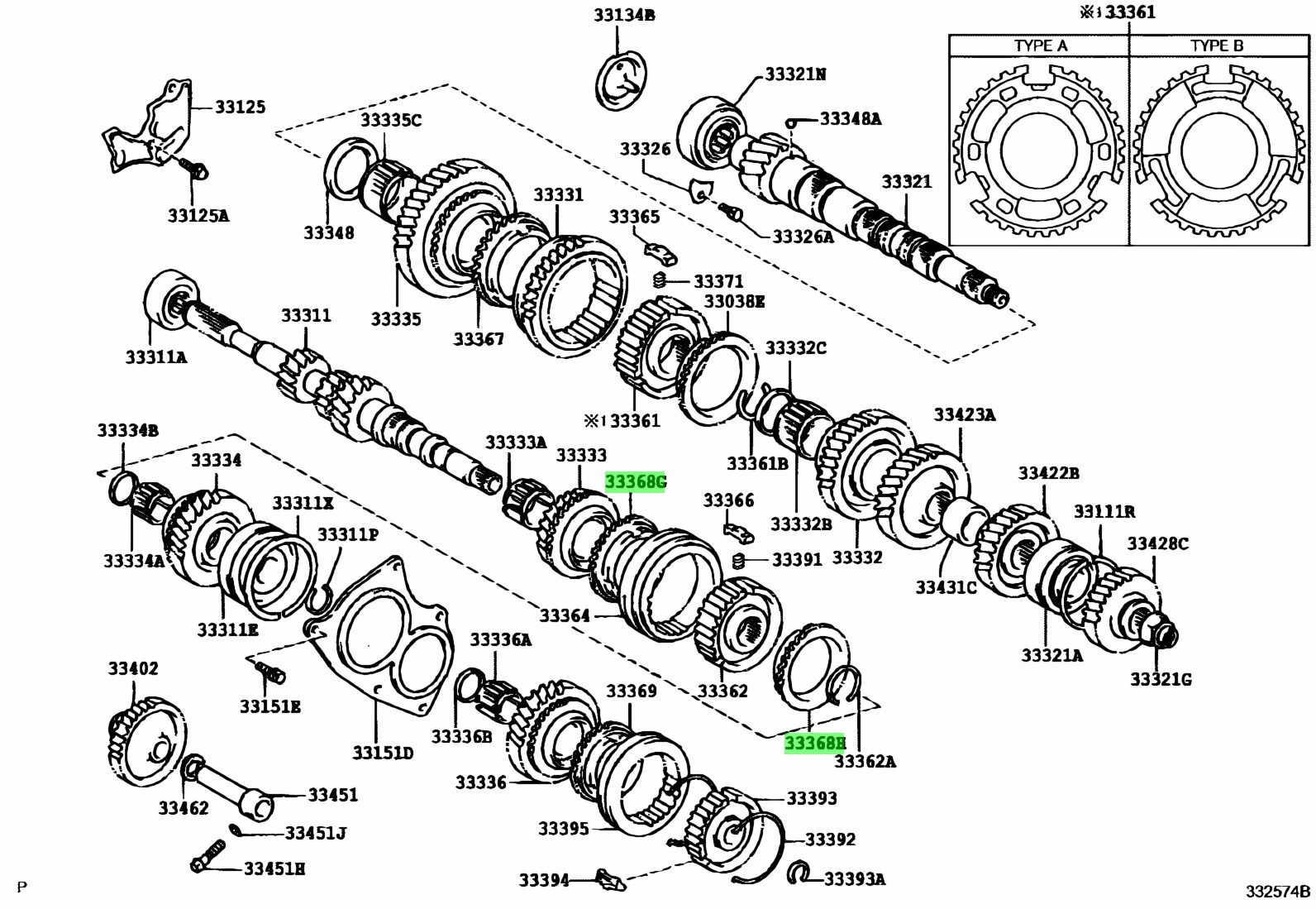 TOYOTA OEM Genuine Ring, Synchronizer (for 3RD GEAR) 33368-20090 | eBay