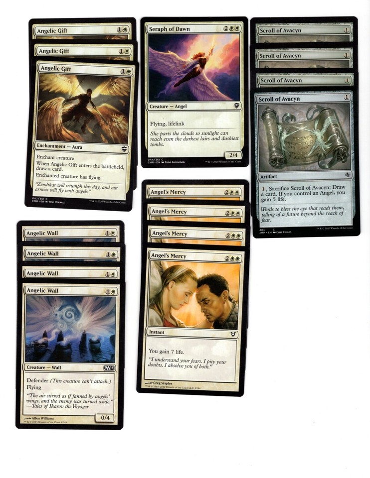 WHITE ANGELS-60 Card Magic the Gathering Deck-MTG-RTP-Mythics-Linvala ...