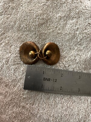 Vintage Modernist Copper Flower Pin C Clasp | eBay