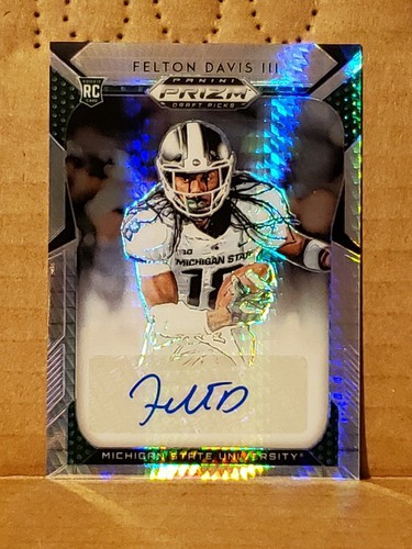 Felton Davis 2019 Prizm Draft Rookie Hyper Prizm Autograph #9/75 Kansas ...