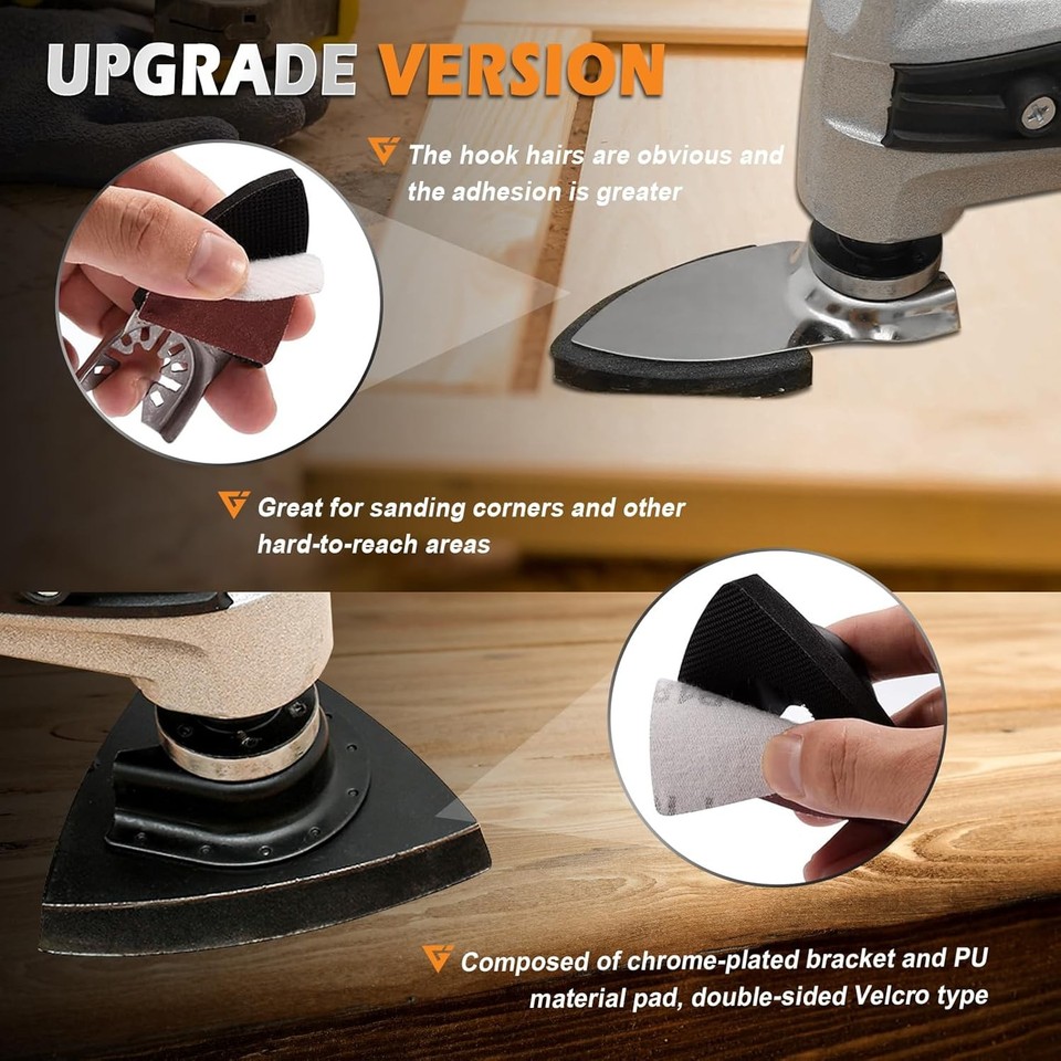 104Pcs Oscillating Tool Detail Sanding 104 Triangle and Finger pads | eBay