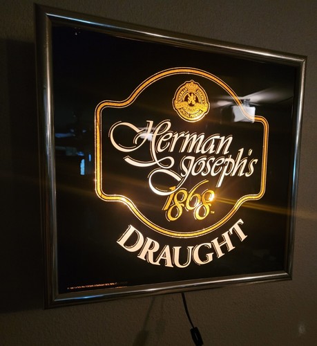 Vintage Herman Joseph's 1868 Draught Plastic Light-up Bar Sign | eBay