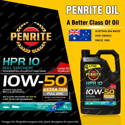 Penrite HPR 10 10W-50 Engine Oil 6L for Honda Accord Acty City Civic ...