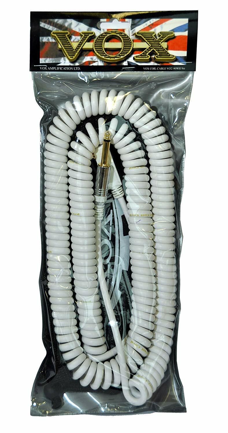 VOX Japan Coiled Cable for Electric Guitar Bass 9m VCC90 White | eBay