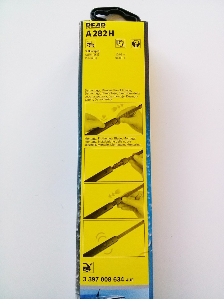 BOSCH wiper blade 3397008634 - 4UE REAR A282H | eBay